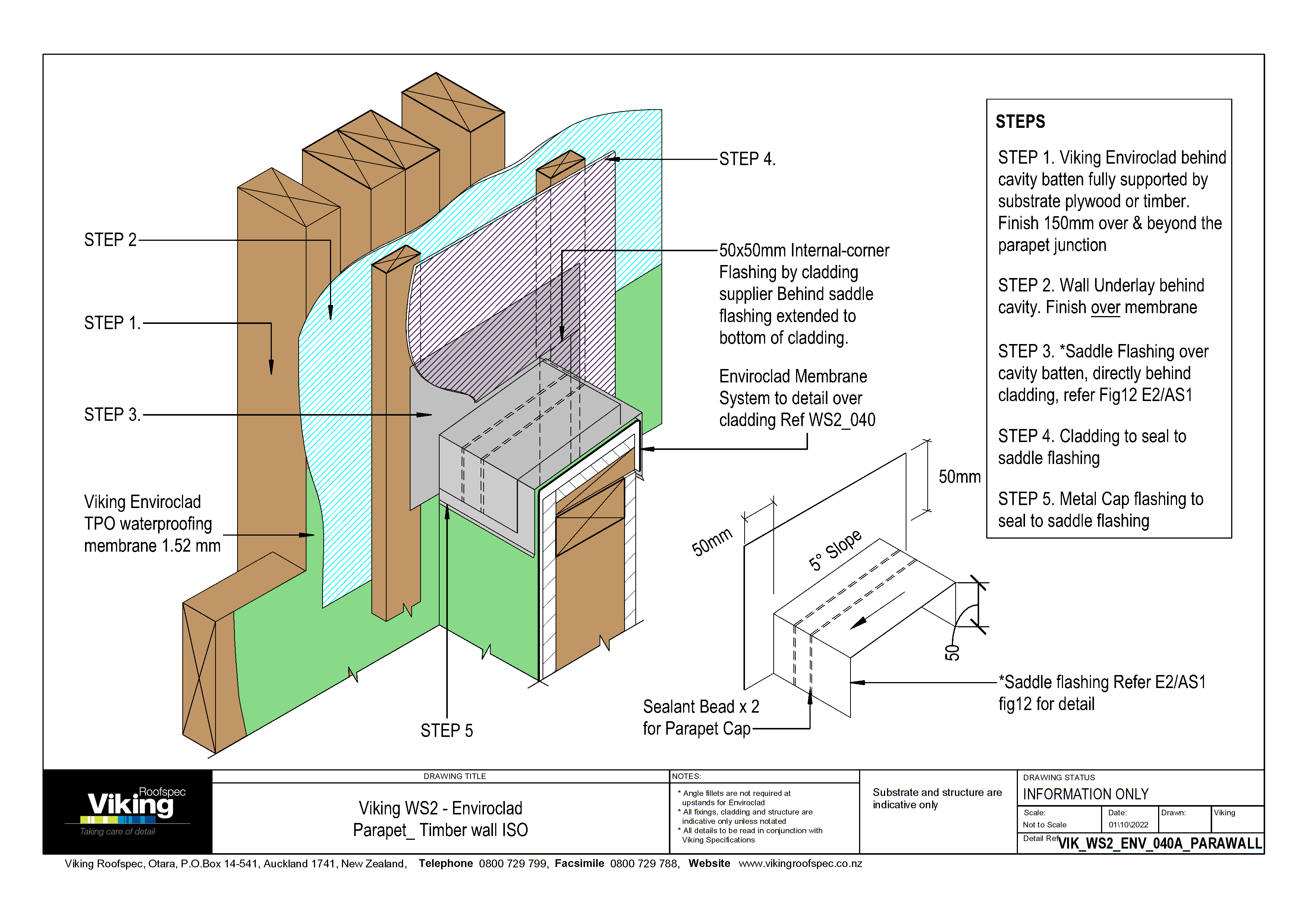 Parapet Timber Wall ISO 040a | Waterproofing & Roofing Systems