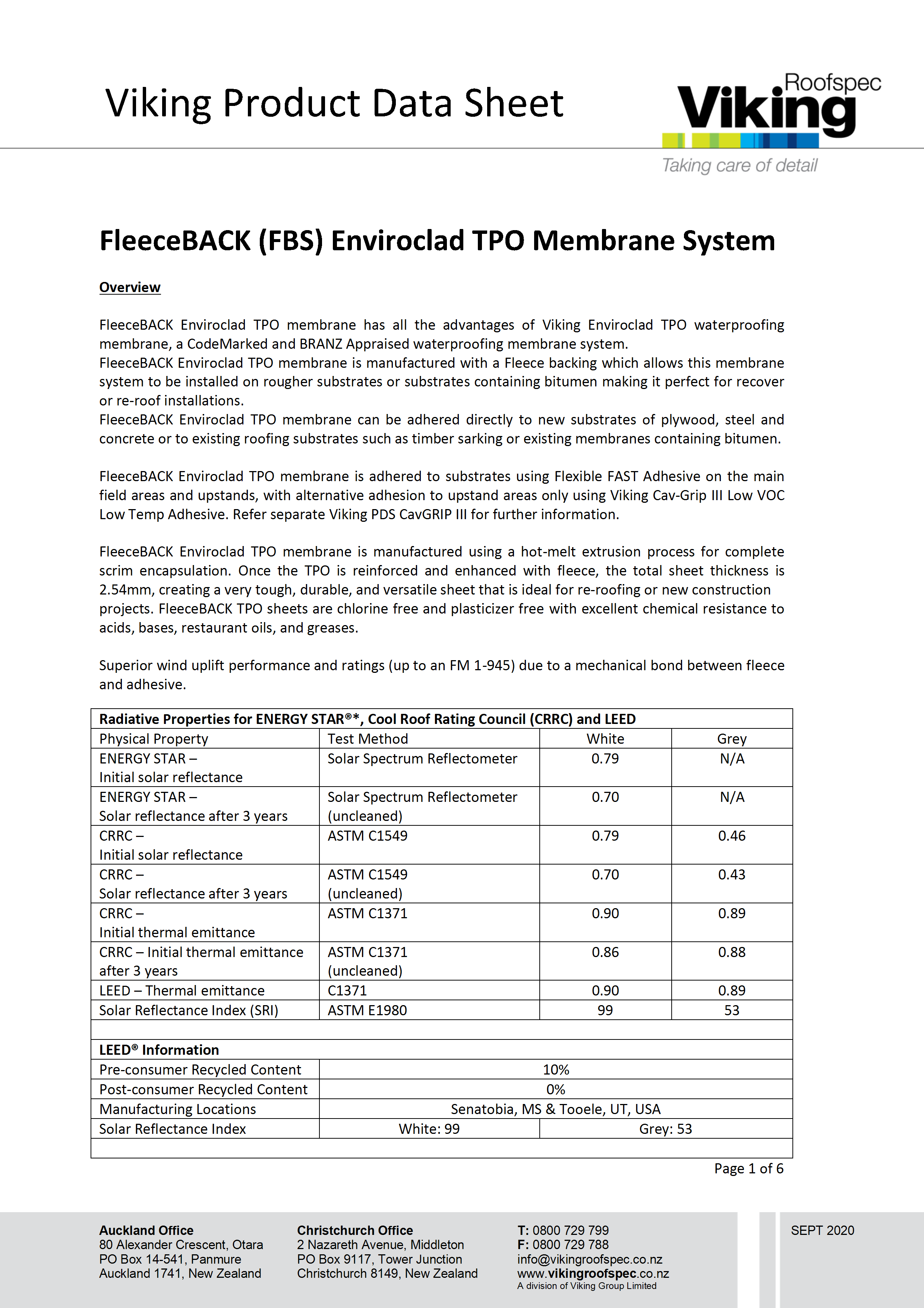 Enviroclad TPO - Details and Documents | Waterproofing & Roofing Systems